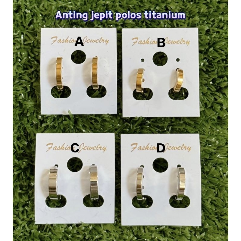 Jual Anting jepit titanium polos | Shopee Indonesia