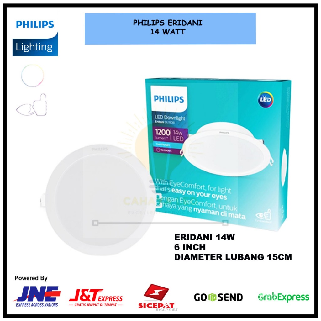 Jual PHILIPS DOWNLIGHT LED ERIDANI GEN 2 DL190B 6 Inch 14w 14 w 14 Watt ...