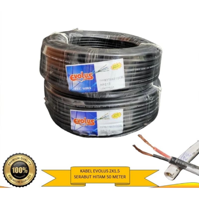 Jual Kabel hyo rambut 2x1,5 Evolus kbl ekonomis 2 X 1,5mm nyyhyo ...