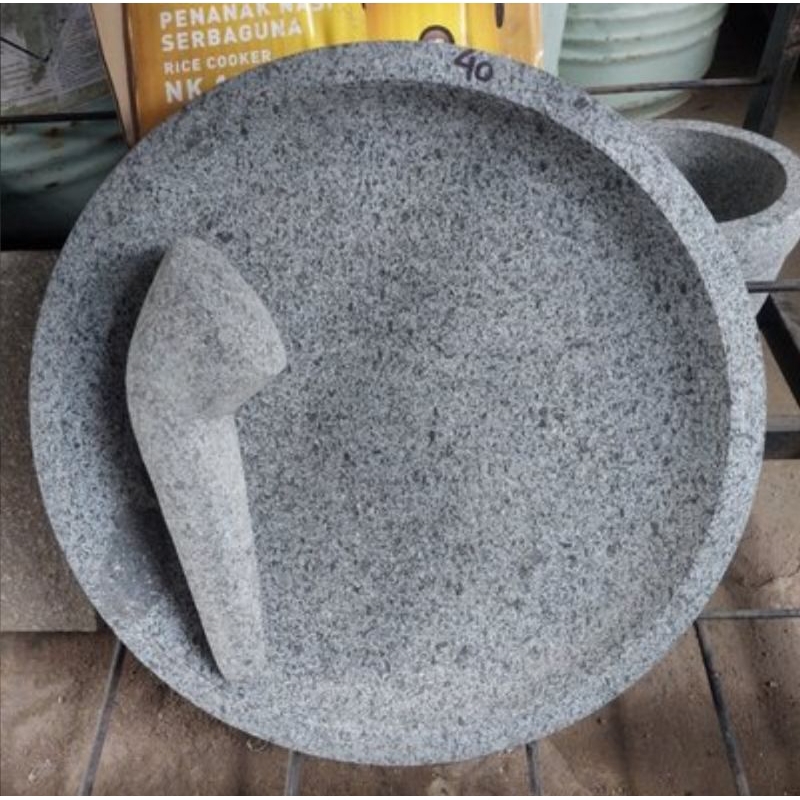 Jual Cobek Batu Besar/ Cobek Batu asli 100 % Batu/ Cobek besar batu ...