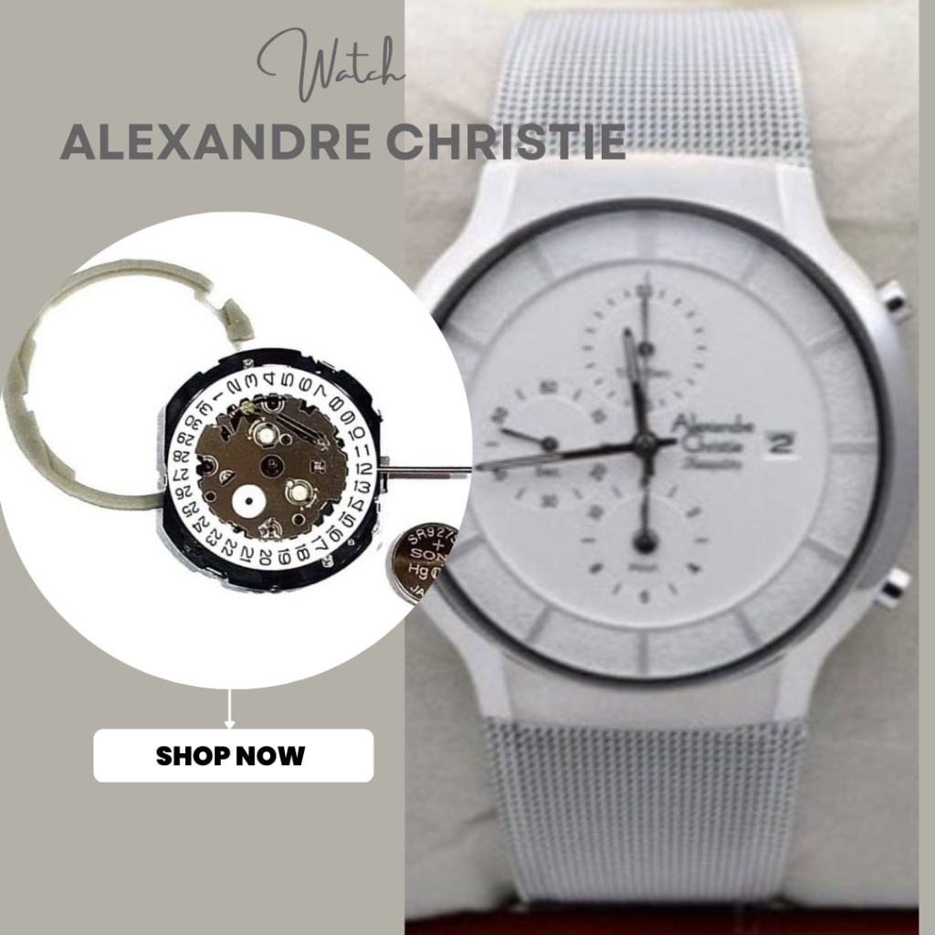 Jual Mesin Jam Alexandre Christie AC 6245 MC AC-6245 Movement Chrono ...