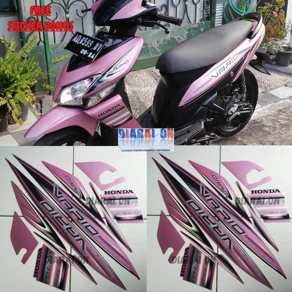 Jual Striping Stiker Honda Vario 110 2007 2008 - Vario CW 110 Lama Pink ...
