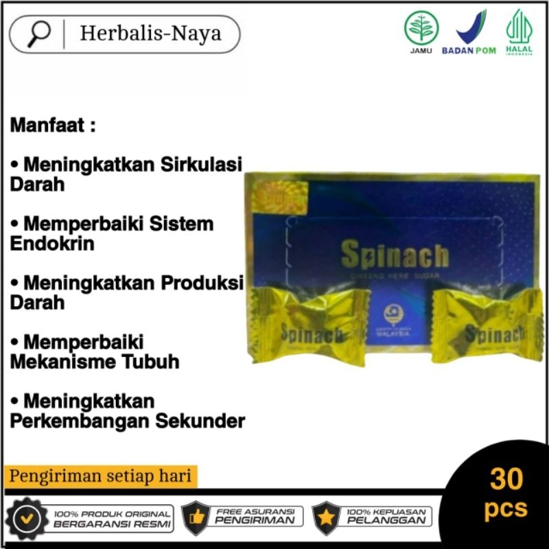 Jual Permen Premium SPINACH Candy Pria Original 1 Box Isi 30pcs ...