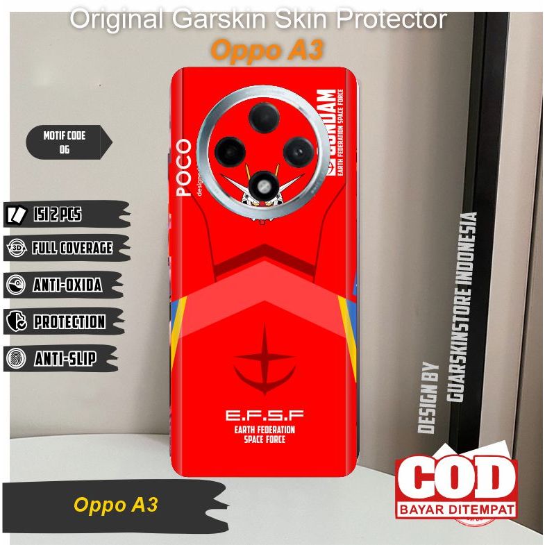 Jual Garskin's Skin Protector Oppo A3 Motif 06-10 Bisa Request Motif ...
