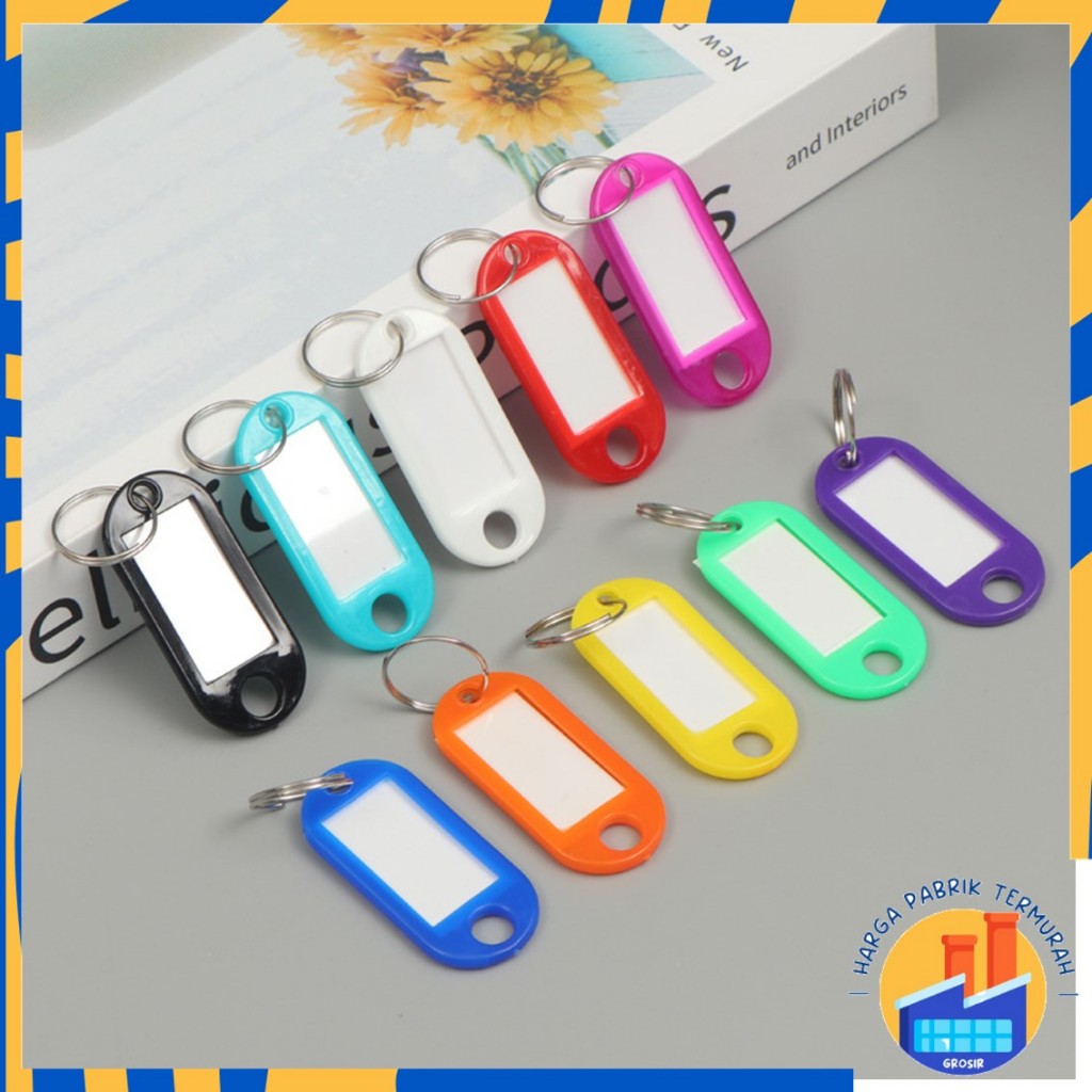 Jual HPT Name Tag Gantungan Kunci Warna-Warni Label Nama Plastik ...