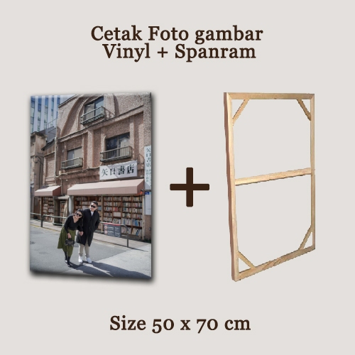 Jual Cetak Foto Gambar + Spanram Print 50x70cm Photo Banner Vinyl Flexy ...