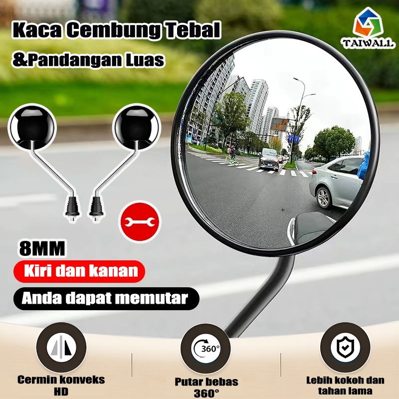 Jual Kaca Spion Bulat Kaca Spion Bulat Pendek Sepeda Listrik Universal ...
