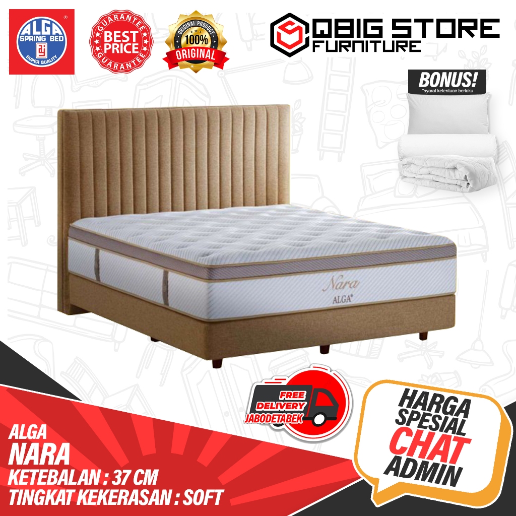 Jual Kasur Springbed Alga Nara Spring bed Matras Set | Shopee Indonesia