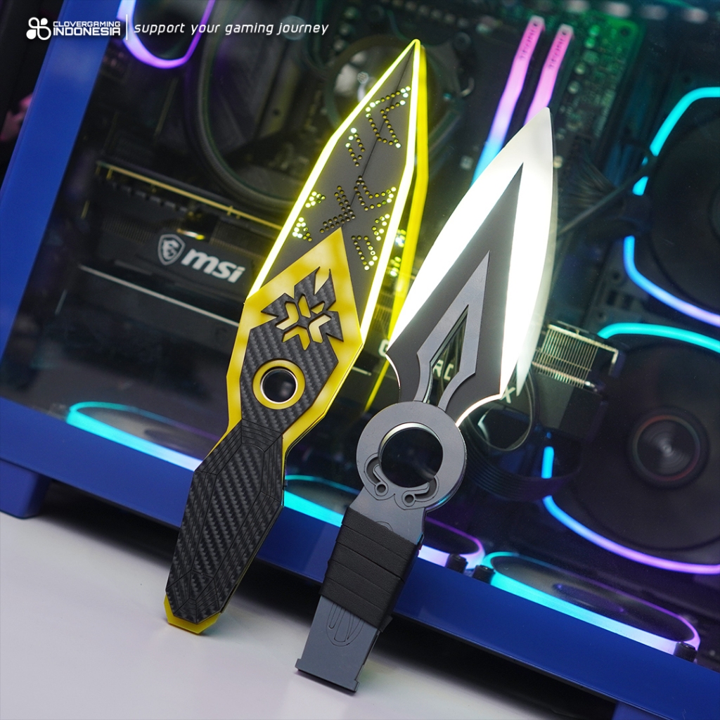 Jual Miniatur Valorant Kunai Jett Knife Weapon Large Blade Storm ...