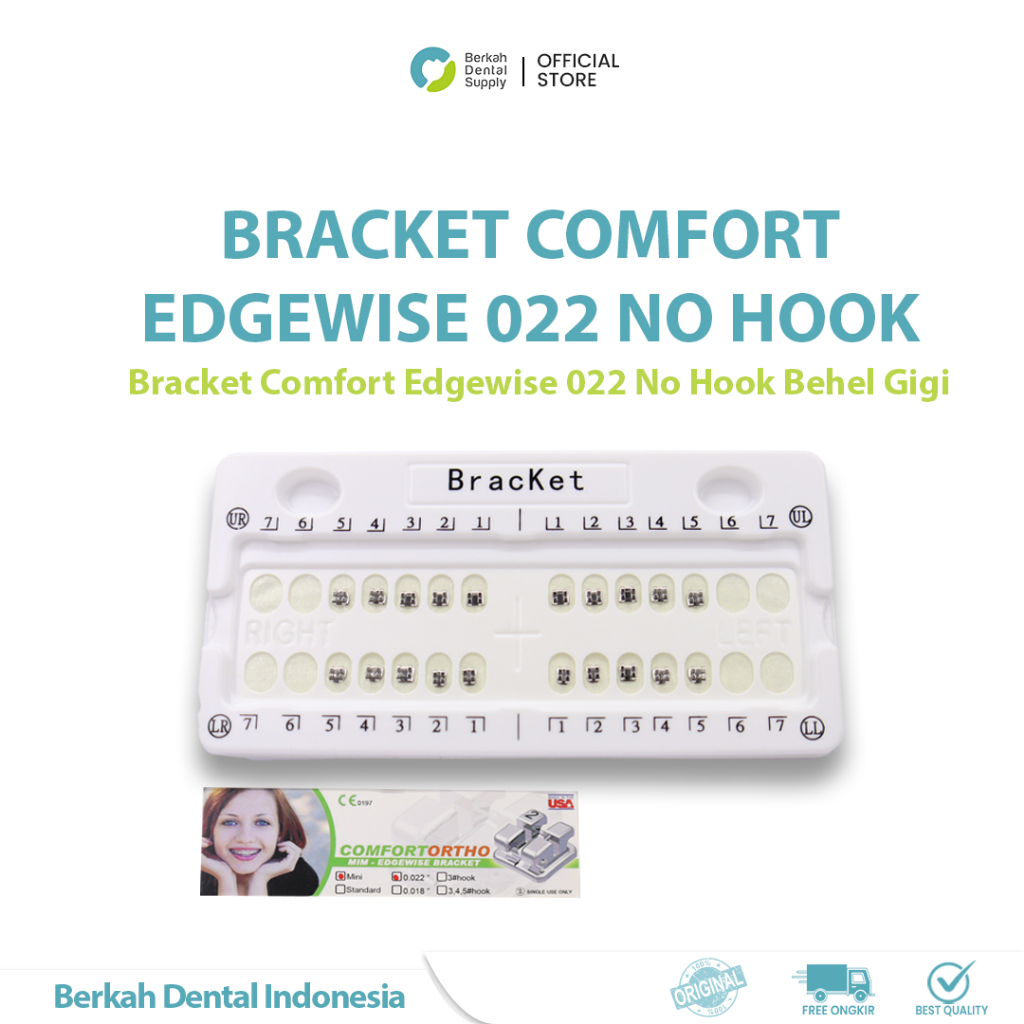 Jual Bracket Behel Gigi / Edgewise Comfort / Comfort Mini Edgewise No ...