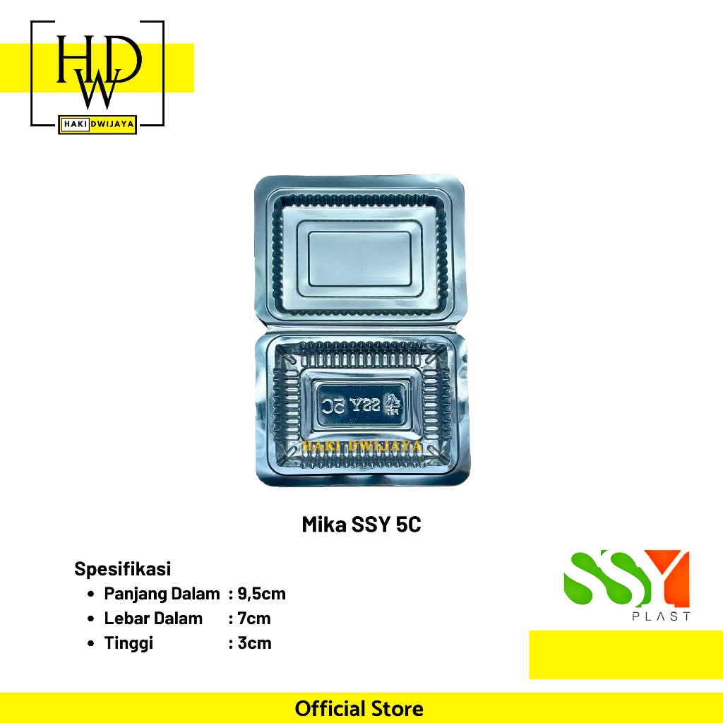 Jual [100Pcs] Mika Makanan dan Kue / Box Mika Plastik SSY 5C | Shopee ...