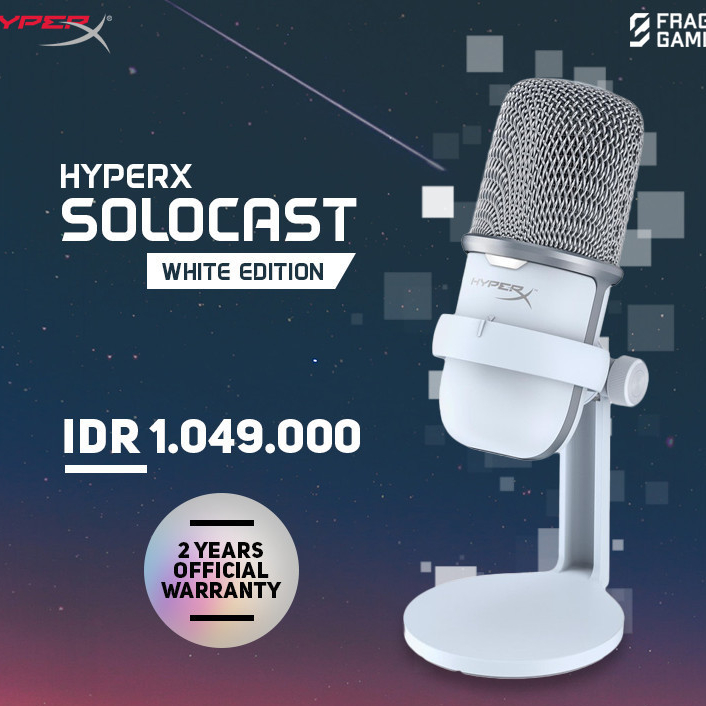 Jual HyperX Solocast White / Solo cast / Solo USB Gaming Microphone Mic ...