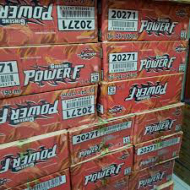 Jual Power F Minuman Ginseng Aneka Rasa 180ml 1 Karton Isi 24 Pcs ...