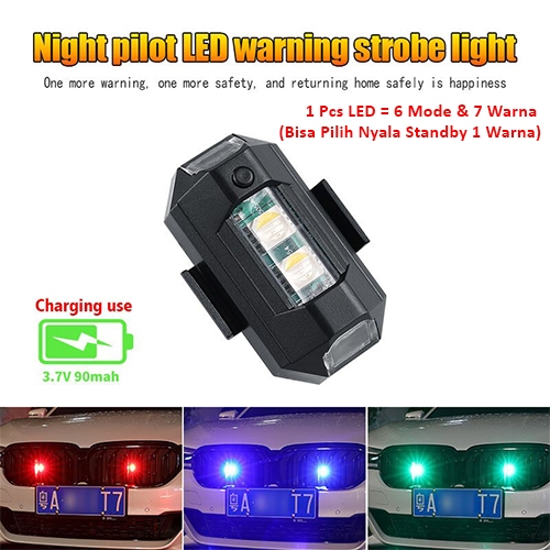 Jual Lampu LED RGB Strobo Warning Emergency SOS Strobe Light Universal ...