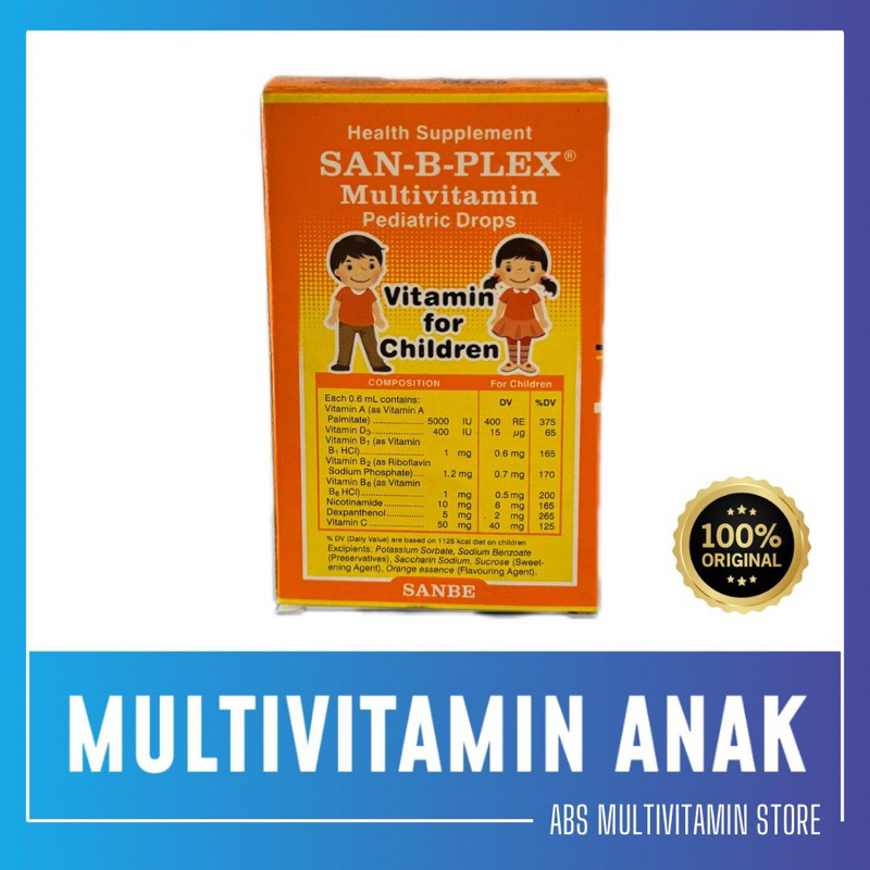 Jual San-B-Plex Multivitamin Pediatric Drops Sanbplex drop multivitamin ...