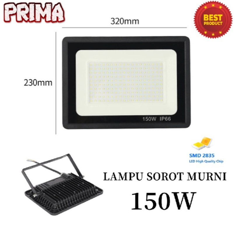 Jual LAMPU TEMBAK SOROT MURNI 150WATT FLOOD LIGHT SOROT -CAHAYA PUTIH SUPER TERANG AC 220V ...