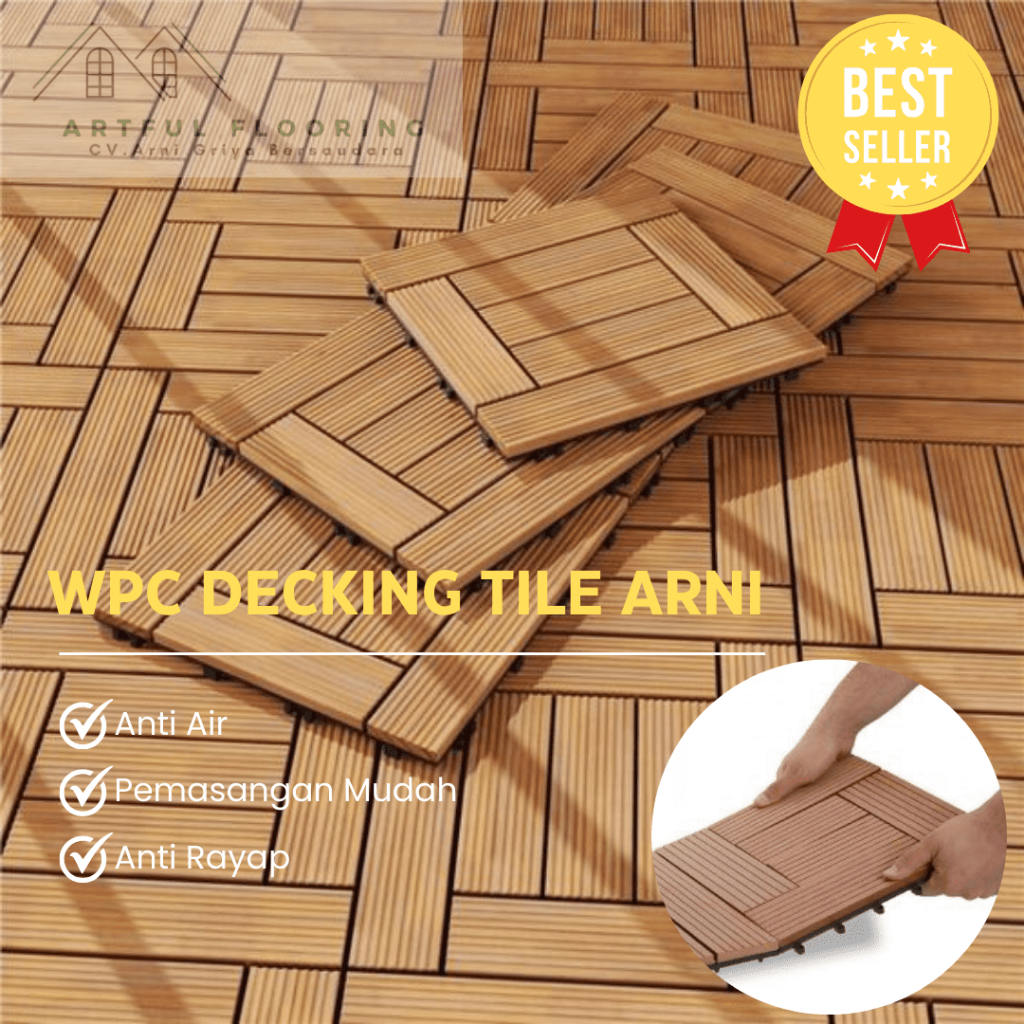 Jual PROMO Decking Tile WPC Outdoor ARNI DIY / Lantai Kayu Kolam ...