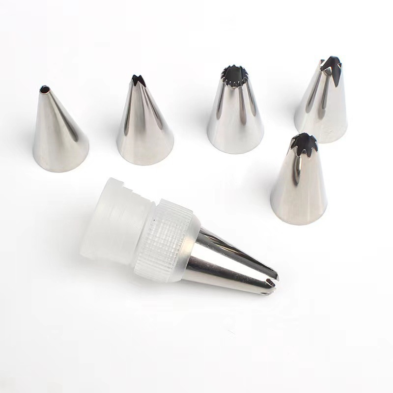 Jual Spuit Kue Spuit Bunga 6 PCS Set + Connector Icing Sugar Spuit Cake ...