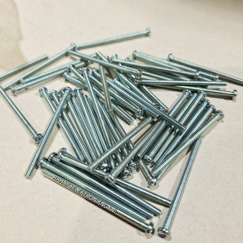 Jual BAUT 3MM 3 X 50MM + MUR (100 set) | Shopee Indonesia