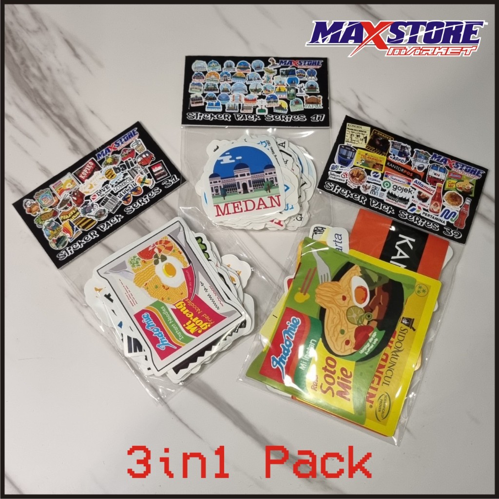 Jual sticker koper set 3in1 isi 3pack / series c / indonesian sticker ...