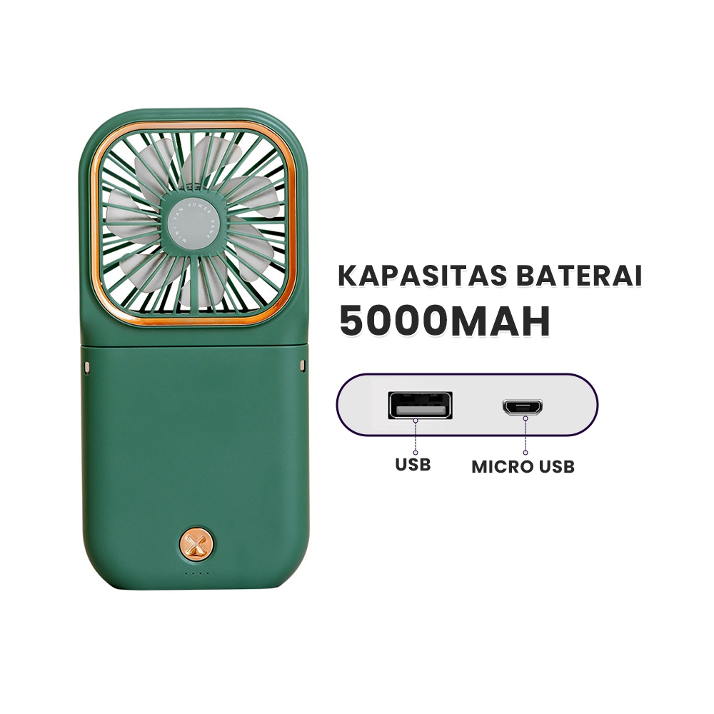 Jual Aolida kipas angin mini 5000mAh Kapasitas Besar Kipas Angin ...