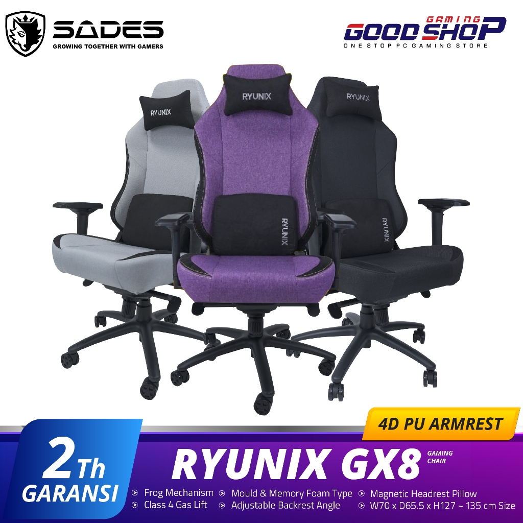 Jual Sades Ryunix Kursi Gaming Chair GX8 | Shopee Indonesia