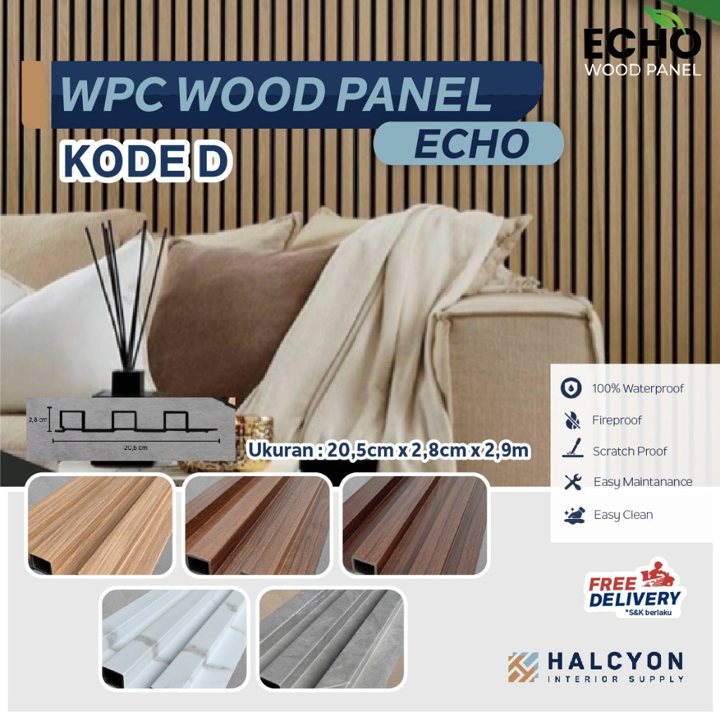Jual Echo Wood Panel - WPC - Wallpanel - Panel dinding ( Panjang 290 ...