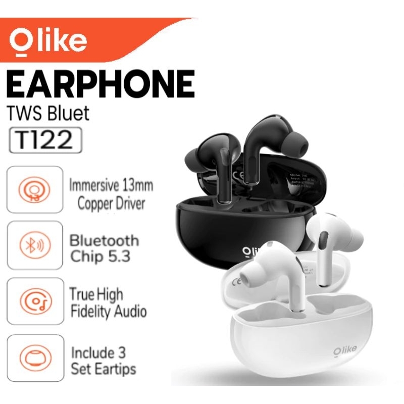 Jual Olike TWS T122 Headset Bluetooth 5.3 Earphone TWS Wireless Original Produk | Shopee Indonesia