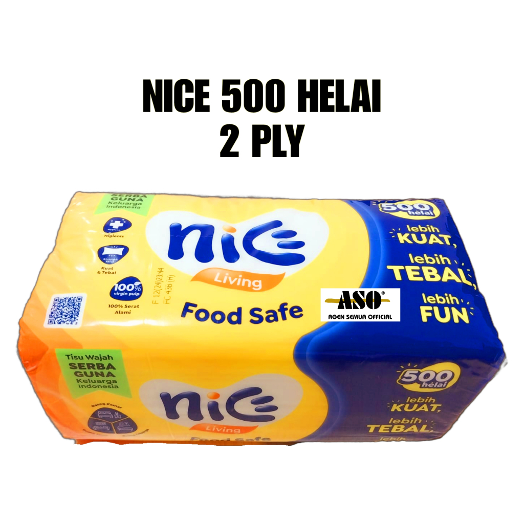 Jual Tissue Tisu NICE 250 Sheet 2ply NICE 500 helai Facial Tisu Wajah ...