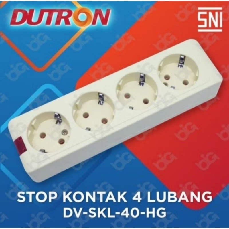 Jual STOP KONTAK 4 LUBANG TANPA KABEL | DUTRON DV-SKL-40HG/ DV-SKT-40 | STOP KONTAK LISTRIK ...