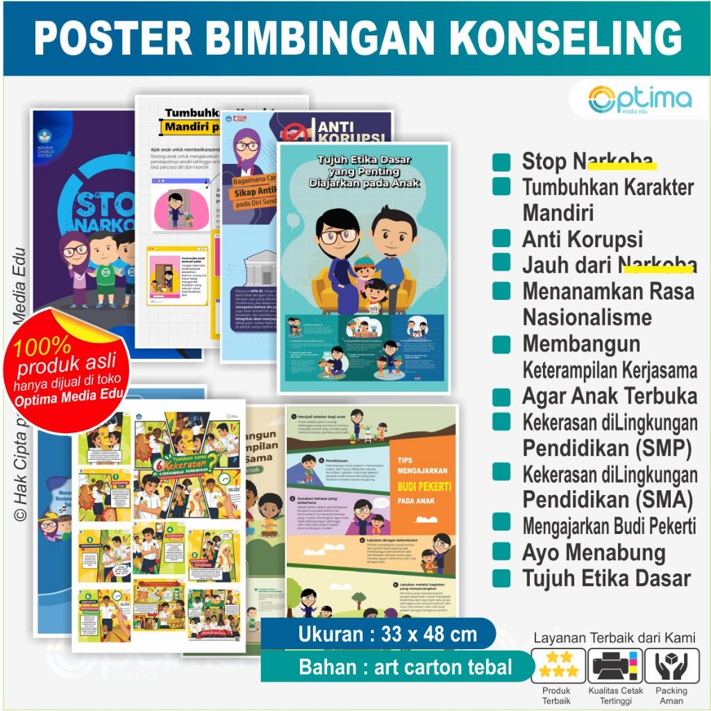Jual Poster Bimbingan Konseling - Aspek Perkembangan di sekolah ...