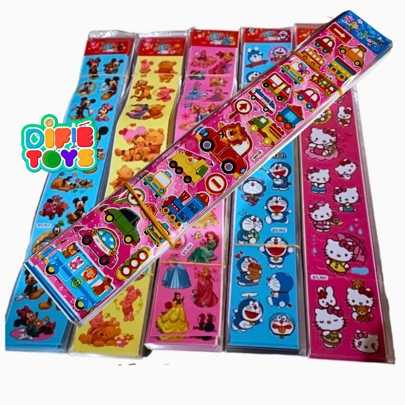 Jual Stiker panjang tanggung biasa isi 50 lembar grosir stiker MIX ...
