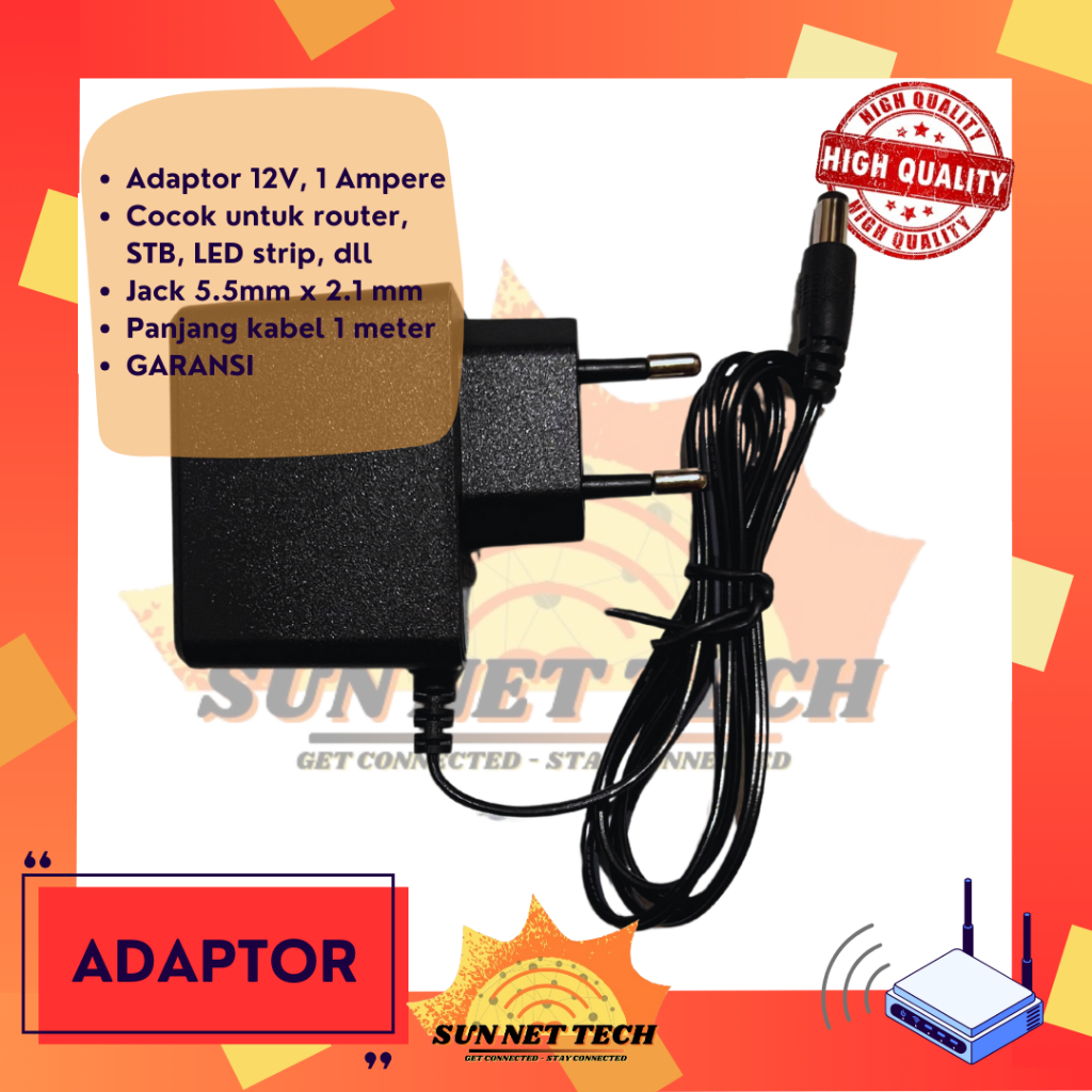 Jual Adaptor 12V 1 Ampere CCTV MODEM LED STRIP | Shopee Indonesia
