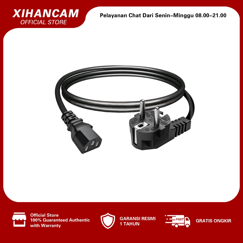 Jual XIHANCAM Kabel Power PC 1,5Meter / Kabel Power Monitor / Kabel ...