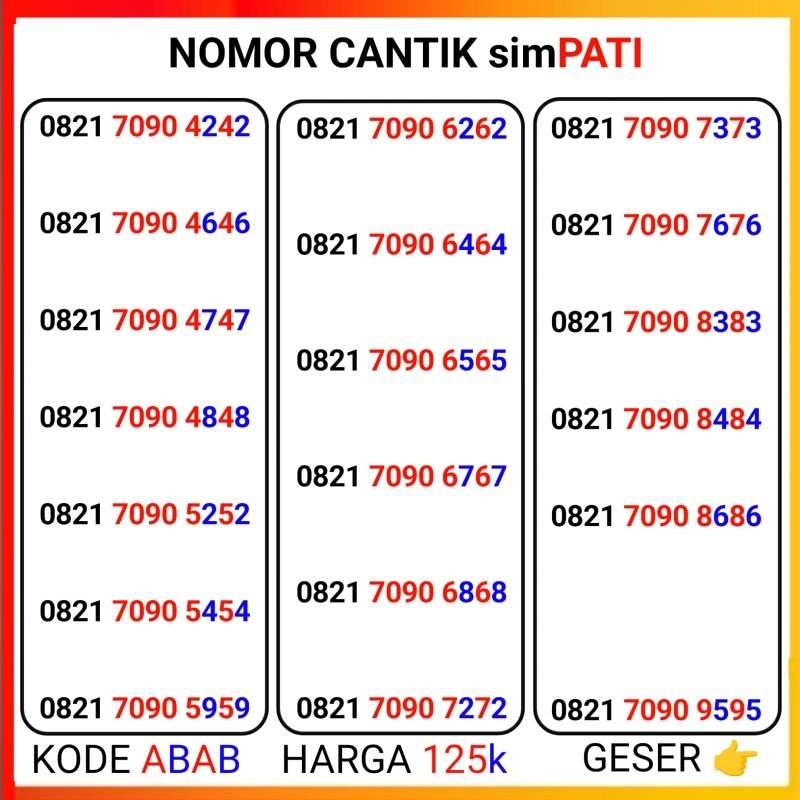 Jual NOMOR CANTIK SIMPATI - NOMOR CANTIK TELKOMSEL- NOMER CANTIK SIMPATI - NOMER CANTIK ...
