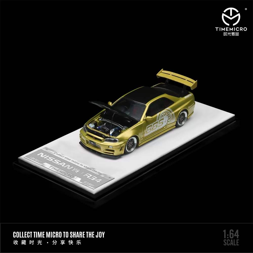Jual TimeMicro Time Micro 1:64 Nissan Skyline GT-R R34 Z-Tune Dark Gold ...