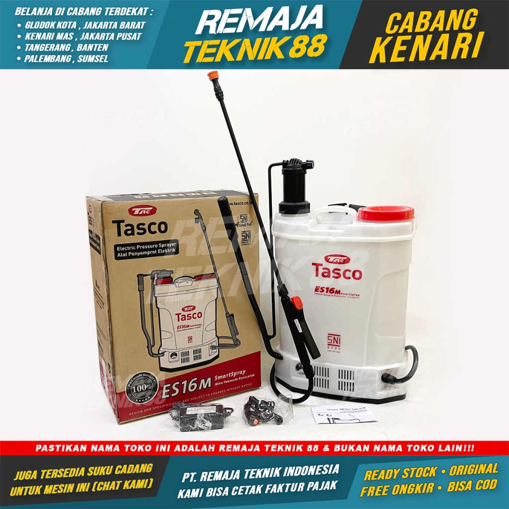 Jual ALAT SEMPROT PESTISIDA SPRAYER ELEKTRIK MANUAL TASCO 2 IN 1 ES 16 ...