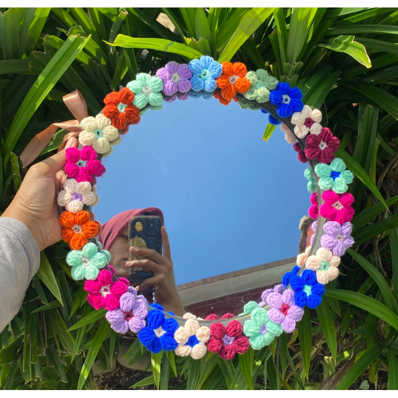 Jual aplikasi tempelan bunga rajut bisa request (perpcs) | Shopee Indonesia