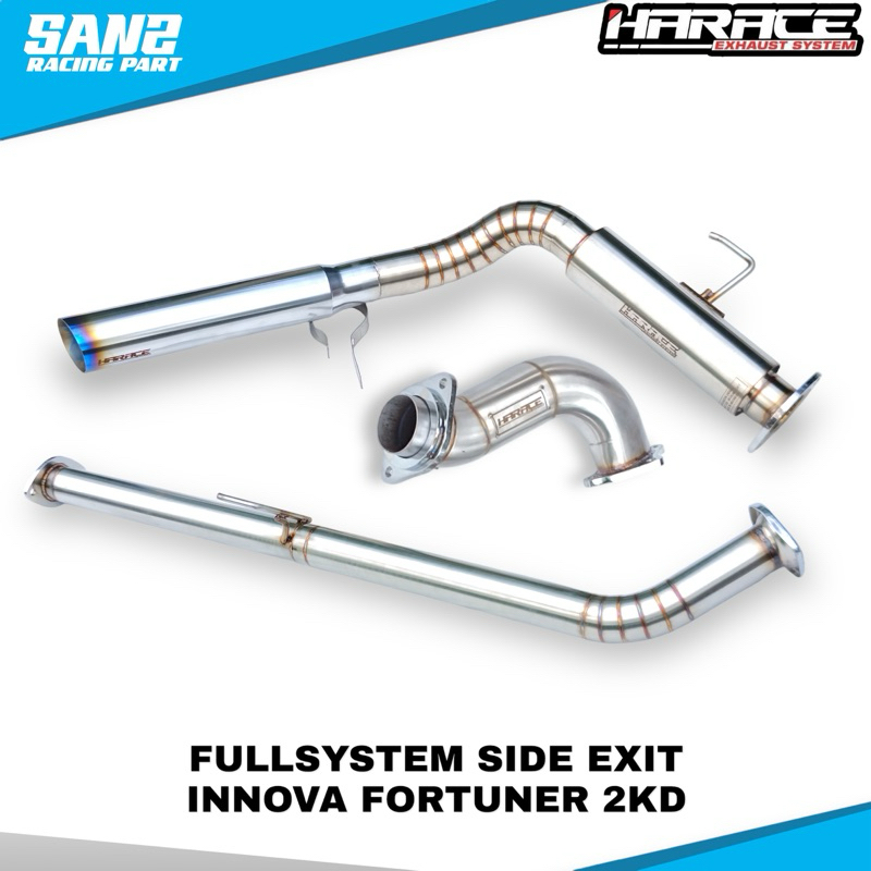 Jual fullsystem side exit innova fortuner hilux 2kd harace exhaust ...