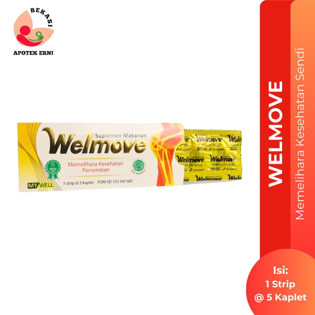 Jual Welmove kuning 1 strip 5 kaplet - memelihara kesehatan sendi ...