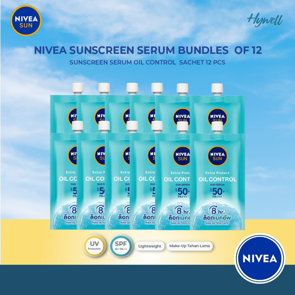 Jual NIVEA Bundle of 12 Sunscreen Serum UV Protection SPF 50+ PA ...