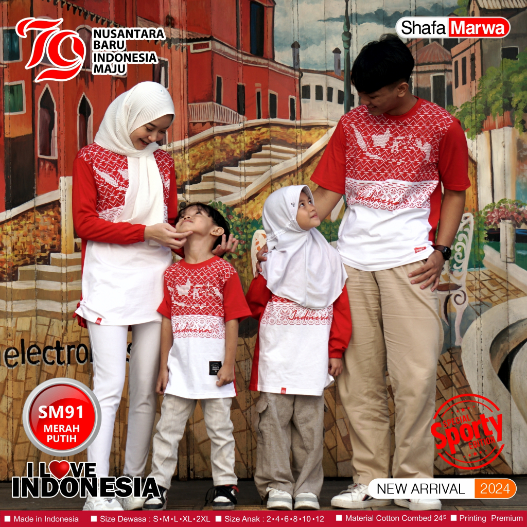 Jual Baju Merah Putih Agustusan - Kaos Seragam Couple Edisi Kemerdekaan 17 Agustus SM91 | Shopee ...