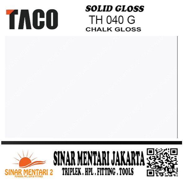 Jual TACO HPL SOLID GLOSS TH 040 G CHALK GLOSS | Shopee Indonesia