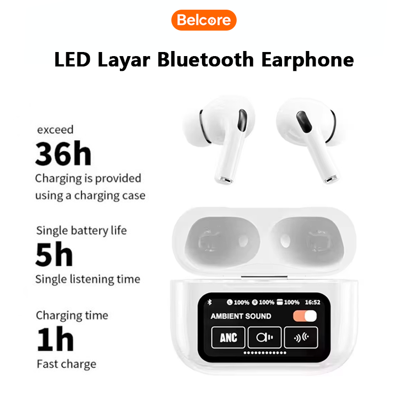 Jual Belcore The Pod LED Touch Pro 2 TWS Layar Touchscreen Bluetooth ...