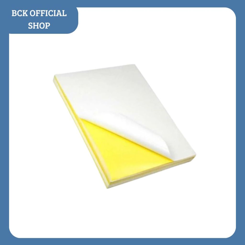 Jual Kertas Sticker Doff Matte F4 / Kertas Stiker HVS F4 Isi 50 Lembar ...