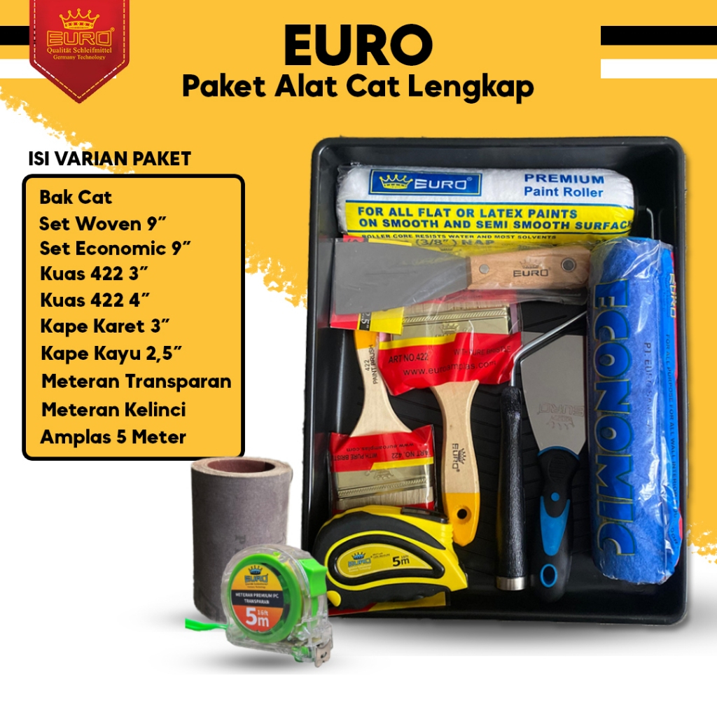 Jual EURO Paket Alat Cat Tembok Pertukangan Lengkap Murah Berkualitas ...