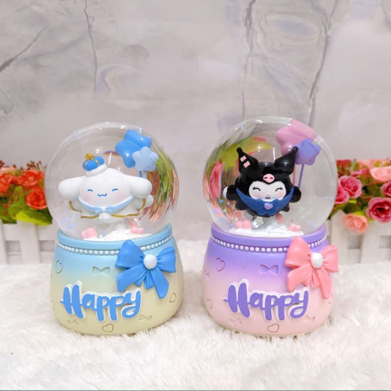 Jual Snowball /Pajangan Bola Kaca Music Box Happy Kuromi dan ...