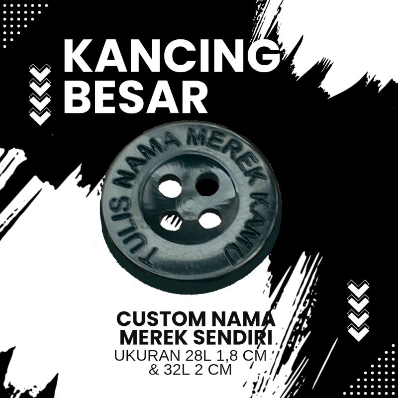 Jual Kancing Baju Jas Almamter PDL 1,8cm 28L Dan 2cm 32L Custom Nama ...