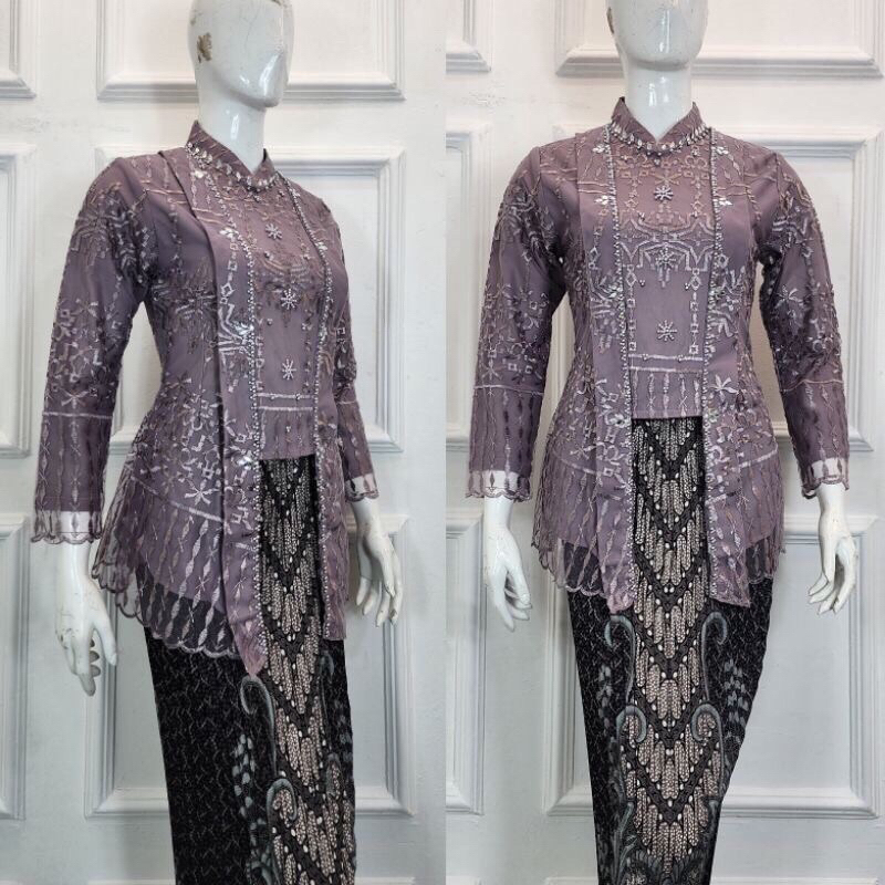 Jual (BISA COD)Kebaya Tunik kutu baru payet Tunik Tulle / Kebaya Modern / Kebaya tile /Kebaya ...