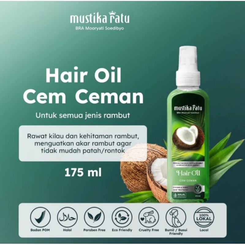 Jual Mustika Ratu Cemceman Cem Ceman Hair Oil Minyak Rambut 75ml/ 175ml ...